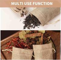 China Natural Burlap Drawstring Bags 3x4 Inch Wedding Favor Sacks Linen Pouches for Jewelry Gifts for sale