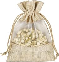 China Natural Burlap Drawstring Gift Bags 5x7 Inches 12 Pack for Wedding Party Favor Candy Jewelry Pouches for sale