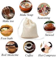China Cotton Drawstring Sachet Bags 10.75x7.68 Inch White for Jewelry Party Wedding Home Supplies for sale