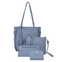 China 4 Piece PU Leather Crossbody Bag Set for Women Shoulder Handbag Clutch Card Wallet 9 Colors for sale