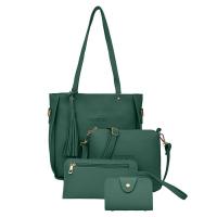 China 4 Piece PU Leather Crossbody Bag Set for Women Shoulder Handbag Clutch Card Wallet 9 Colors for sale