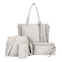 China 4 Piece PU Leather Crossbody Bag Set for Women Shoulder Handbag Clutch Card Wallet 9 Colors for sale