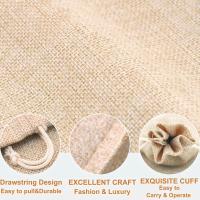 China Natural Burlap Drawstring Gift Bags 7.2x5.12x2.6 Inches for Wedding Party Favors Candy Packaging for sale