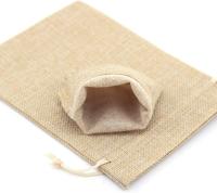 China Natural Burlap Drawstring Gift Bags 7.2x5.12x2.6 Inches for Wedding Party Favors Candy Packaging for sale