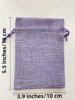 China Burlap Drawstring Gift Bags 7.2 x 5.12 x 2.6 Inch Natural Linen Favor Bags for Wedding Party for sale