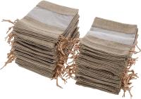 China Natural Burlap Drawstring Gift Bags 3x4 Inch for Wedding Party Favors Cosmetic Samples Mesh Pouch for sale