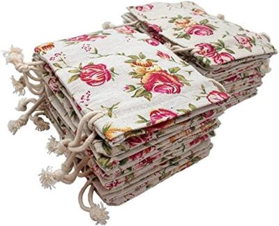 China Natural Burlap Drawstring Bags 5x7 Inches Gift Pouches for DIY Wedding Party Craft for sale
