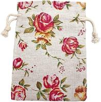 China Natural Burlap Drawstring Bags 5x7 Inches Gift Pouches for DIY Wedding Party Craft for sale