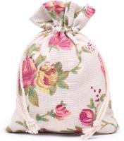 China Natural Burlap Drawstring Bags 5x7 Inches Gift Pouches for DIY Wedding Party Craft for sale