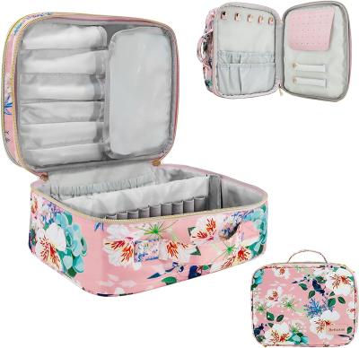 China Extra Large Durable and Lightweight  Makeup Bag Double Layer Makeup Organizer  Water Resistant Makeup Brush Bag for sale