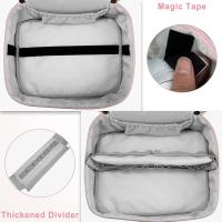 China Extra Large Durable and Lightweight  Makeup Bag Double Layer Makeup Organizer  Water Resistant Makeup Brush Bag for sale