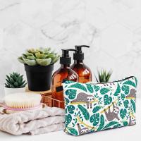China Water Resistant PU Cosmetic Bag 11x5.5x8.5 inch Small Makeup Pouch Organizer for Women for sale