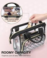 China Transparent PVC Makeup Bag Organizer 9.8x9x4.7 Inch Waterproof Travel Toiletry Case for sale