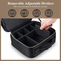 China Travel Makeup Case with Lighted Mirror 3 Color Setting 10.6x9.8x4.6 Inches Cosmetic Train Case for sale