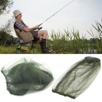China Outdoor Fishing Cap Anti Mosquito Net Face Protector 45x33cm 30g Nylon Mesh Head Net for Travel Camping for sale