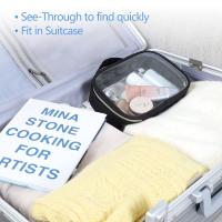 China Clear Waterproof Makeup Bags 2 Pack TSA Approved Toiletry Bag 7.8x2.3x5.9 Inch Travel Cosmetic Case for sale