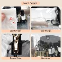China Large Clear Cosmetic Bag Waterproof PVC Toiletry Pouch 9.4x5.5x6.2 Inch Travel Makeup Organizer for sale