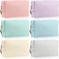 China Waterproof PVC Leather Cosmetic Bag 18x7x11cm Travel Makeup Pouch with Zipper for sale