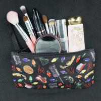 China Lightweight Polyester Cosmetic Toiletry Organizer Bag 22x12 cm with Zipper for Travel for sale