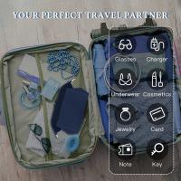 China Customizable Blue Solid Makeup Bag Organizer Zipper Pouch 18.3x13.7x8.6cm Travel Toiletry Bag for sale