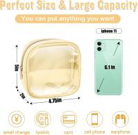 China Lightweight Waterproof Transparent Makeup Bag 5x4.75x2 inch Polyester Cosmetic Pouch for sale