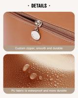 China Large Capacity Cosmetic Bag 9.25x4.13x4.33 Inches Waterproof PU Leather Toiletry Travel Makeup Pouch for sale
