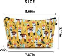 China Shockproof Durable Polyester Makeup Bag 8.66x2x5.11 Inches Travel Toiletry Organizer Pouch for sale