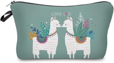 China Canvas Travel Makeup Bag 8.65x5.35x7.08 Inch Waterproof Cosmetic Pouch for Women for sale