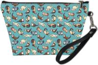 China Water Resistant PU Leather Cosmetic Bag with Detachable Strap 21.5x6.5x14.5cm for sale