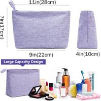 China Waterproof Travel Toiletry Bag 9x4x11 Inch PU Makeup Organizer with 6 Pockets for sale