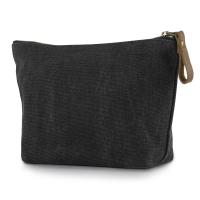 China Canvas Large Cosmetic Bag Travel Makeup Organizer Toiletry Bag 29x9.5x18 cm for sale