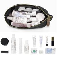China Canvas Large Cosmetic Bag Travel Makeup Organizer Toiletry Bag 29x9.5x18 cm for sale