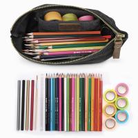 China Canvas Large Cosmetic Bag Travel Makeup Organizer Toiletry Bag 29x9.5x18 cm for sale