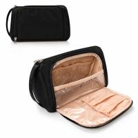 China Polyester Travel Cosmetic Bag Organizer 24x14x10cm Water Resistant Makeup Pouch for sale