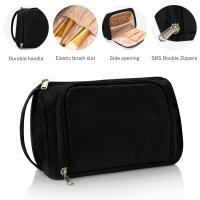 China Polyester Travel Cosmetic Bag Organizer 24x14x10cm Water Resistant Makeup Pouch for sale