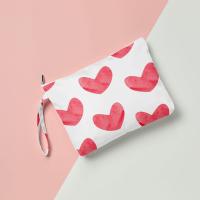 China Waterproof Large Capacity Travel Cosmetic Bag 11.8x8.7x2 Inches Polyester Zipper Pouch for sale