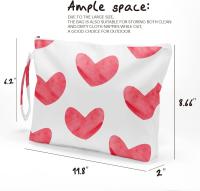 China Waterproof Large Capacity Travel Cosmetic Bag 11.8x8.7x2 Inches Polyester Zipper Pouch for sale