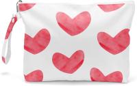 China Waterproof Large Capacity Travel Cosmetic Bag 11.8x8.7x2 Inches Polyester Zipper Pouch for sale