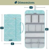 China Waterproof Hanging Toiletry Bag 14x26x1 Inches Foldable Travel Toiletries Organizer for Men Women for sale