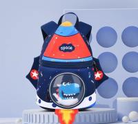 China 3D Neoprene Rocket Shape Children Backpack Lightweight 27x20x11 cm Soft Kindergarten Bag for sale