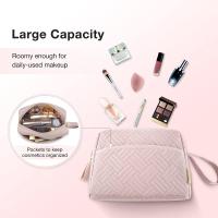 China Water Resistant Travel Toiletry Cosmetic Bag 8.7x5 Inches Smooth Zipper Pouch for sale