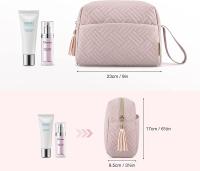 China Water Resistant Travel Toiletry Cosmetic Bag 8.7x5 Inches Smooth Zipper Pouch for sale