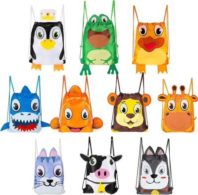 China Custom Waterproof Drawstring Backpack 0.1kg Lightweight Shockproof Polyester Bag for sale