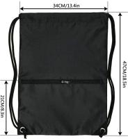 China Recyclable Black Waterproof Drawstring Backpack Bag 0.1kg Custom Logo Durable Polyester for sale