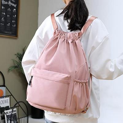 China Foldable and Multipurpose Shockproof and Durable Drawstring Sackpack Wet Pocket with Zipper  Water Bottle Mesh Pocket for sale