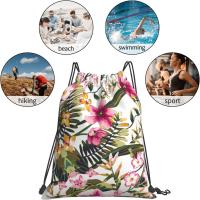 China Custom Drawstring Backpack 4.72x3.5x1.57 inch Water Resistant Nylon Yoga Bag for Women for sale