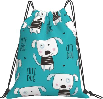China Waterproof Polyester Drawstring Backpack for Kids 43x36cm Lightweight for sale