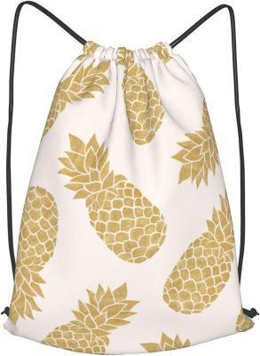 China Waterproof Drawstring Backpack 43x36cm Polyester Gym Sport Travel Bag for sale