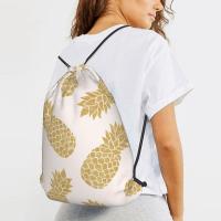China Waterproof Drawstring Backpack 43x36cm Polyester Gym Sport Travel Bag for sale