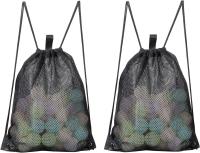 China Polyester Mesh Drawstring Bag 18x15 inch Waterproof Lightweight for Gym Laundry Beach Mushroom Hunting for sale